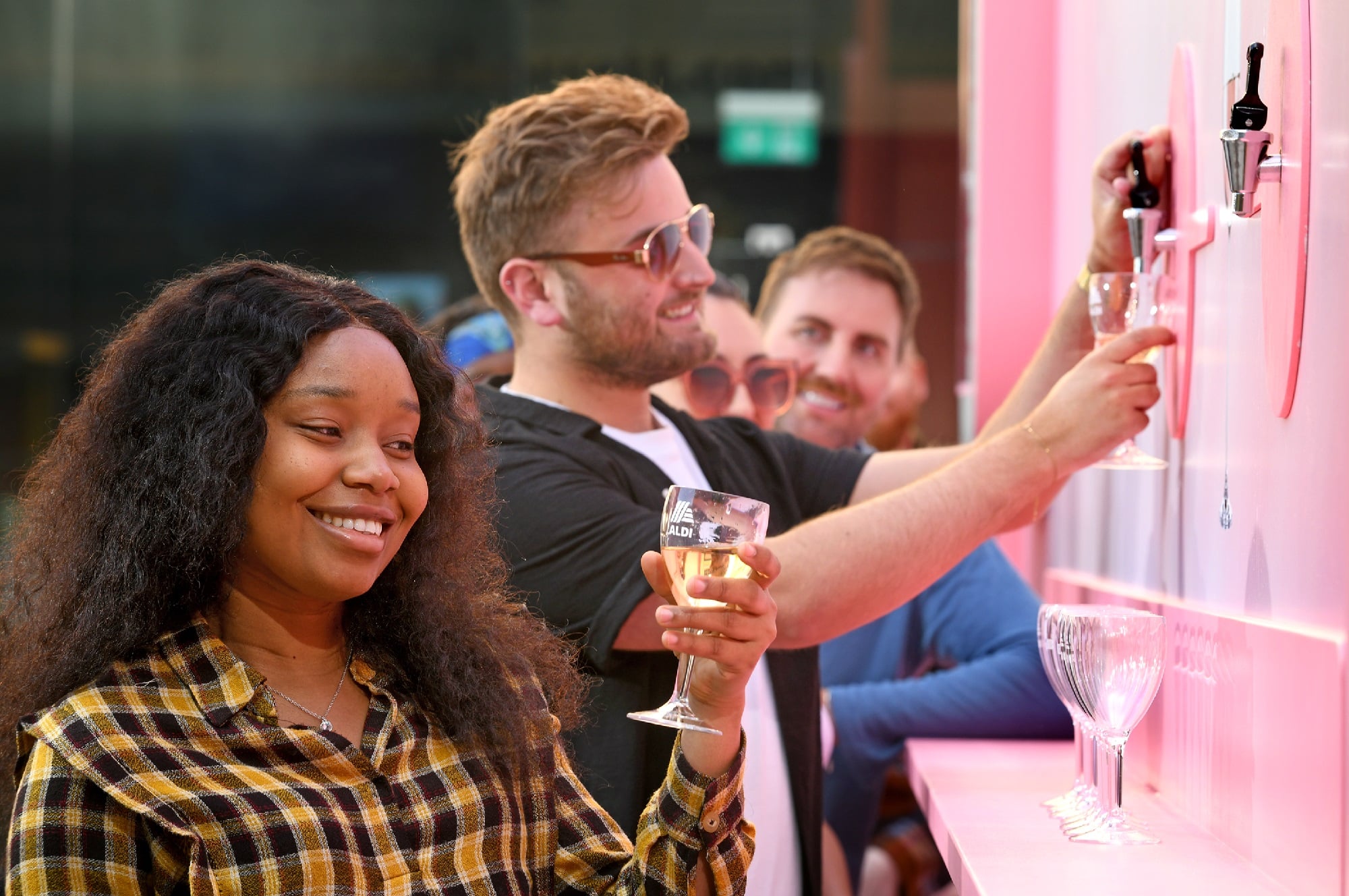Aldi Launches Billboard In Manchester Dispensing Free Rosé Wine