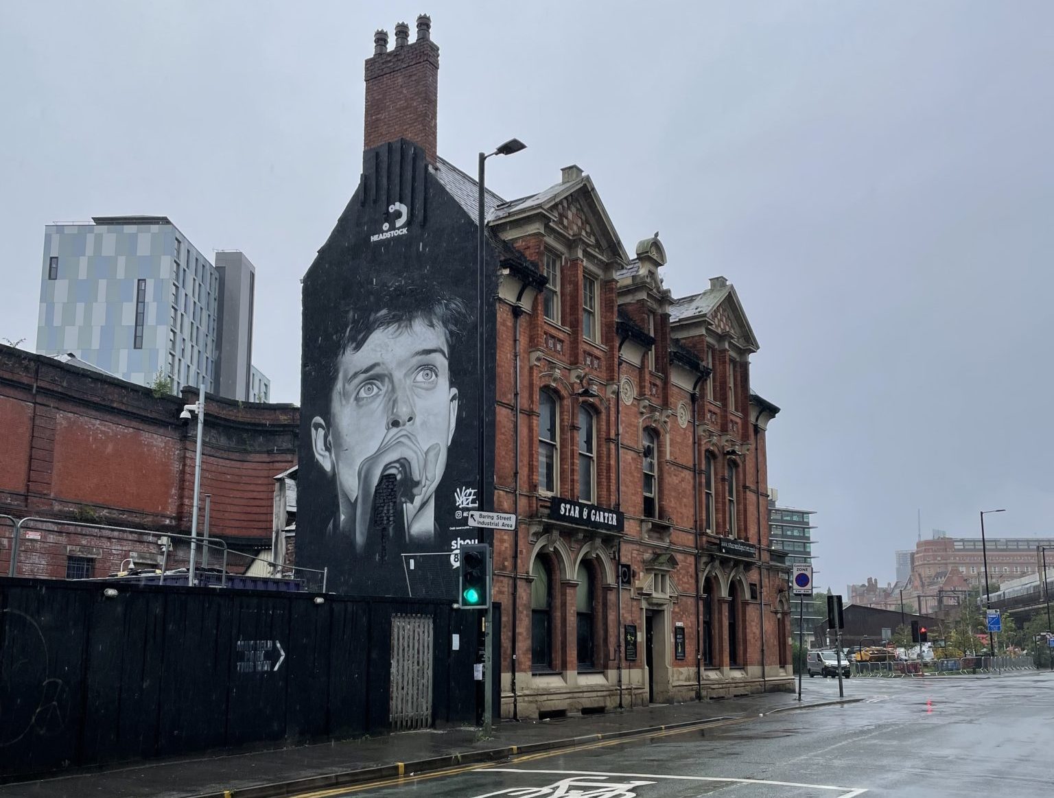 New Ian Curtis Mural Revealed On Side Of Manchester Pub