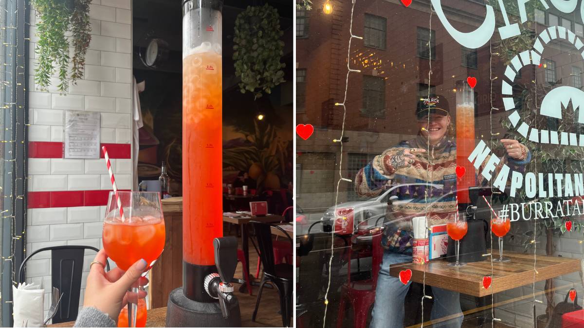 Ciaooo Pizzeria Is Serving Up Massive 3-Litre Aperol Spritz Towers