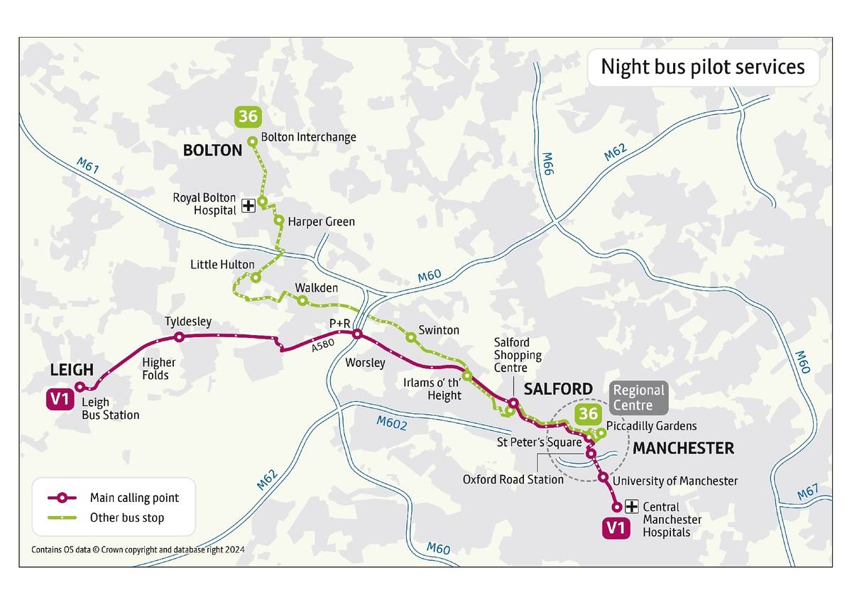 New 24/7 Night Buses Set To Be Rolled Out In Greater Manchester