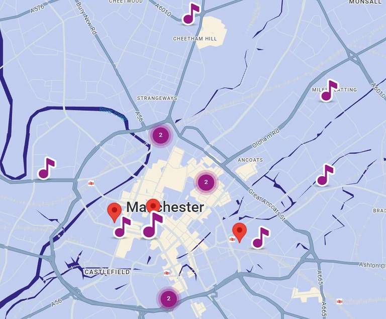 Musical Routes Map Shows Manchester Locations Behind Songs