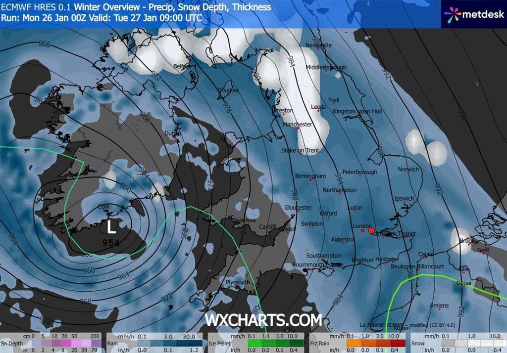 The Heaviest Snowfall In The UK This Week Is Set To Hit Just 1 Hour ...