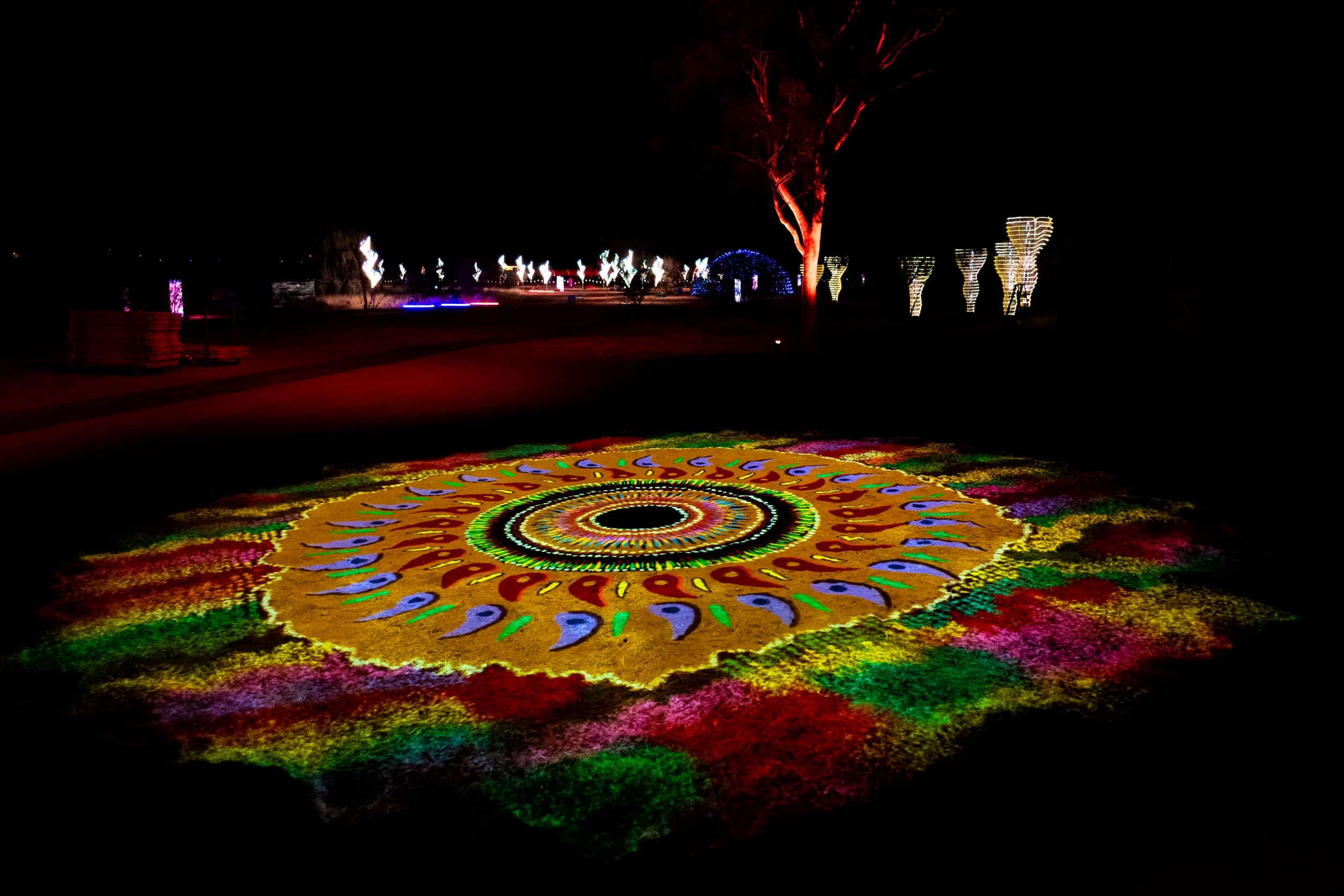 Grounded - A Parrtjima Installation At Fed Square