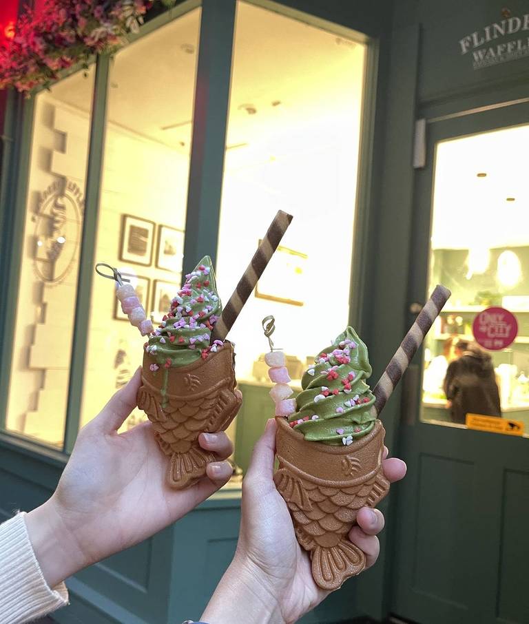 This Taiyaki Spot In The City Makes Waffles Shaped Like Flinders Street ...
