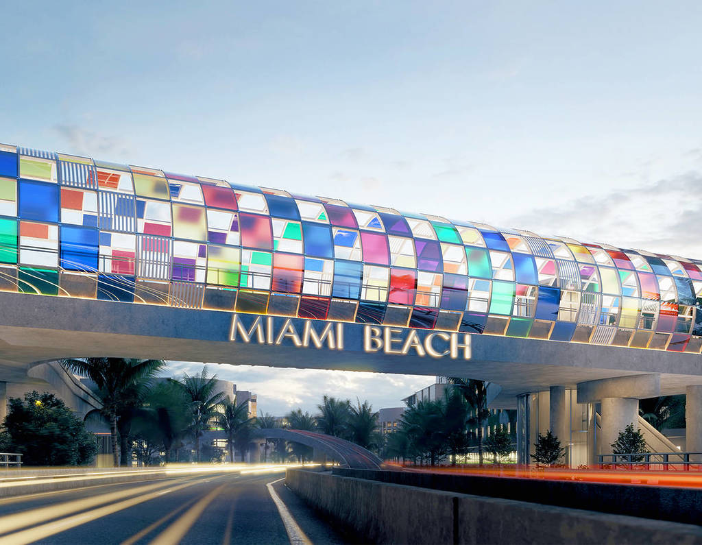Construction Of Miami Beach's Kaleidoscopic Bridge Is Underway