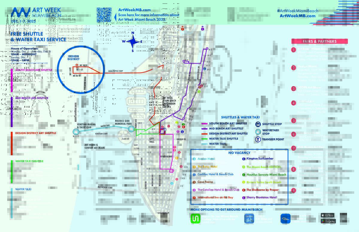 Miami Beach's Free Water Taxis And Shuttles Return For Art Week