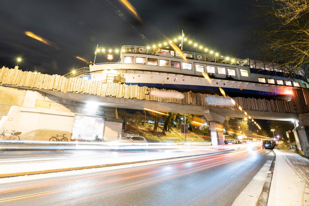 Anchored in the middle of Munich, a 144-ton ship is now one of the city ...