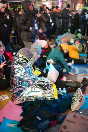 Over 1,000 People Slept In Times Square Last Night To Help Combat ...