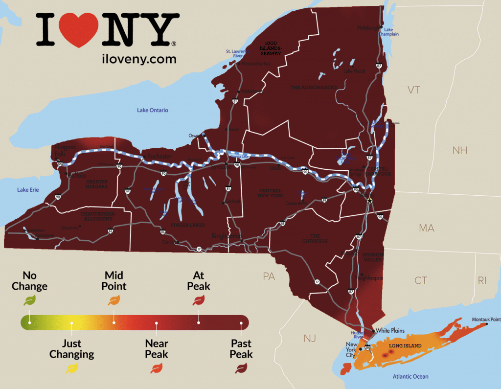 This Map Shows Exactly When All The Prettiest Fall Foliage In NY Will This Map Shows Exactly When All The Prettiest Fall Foliage In NY Will