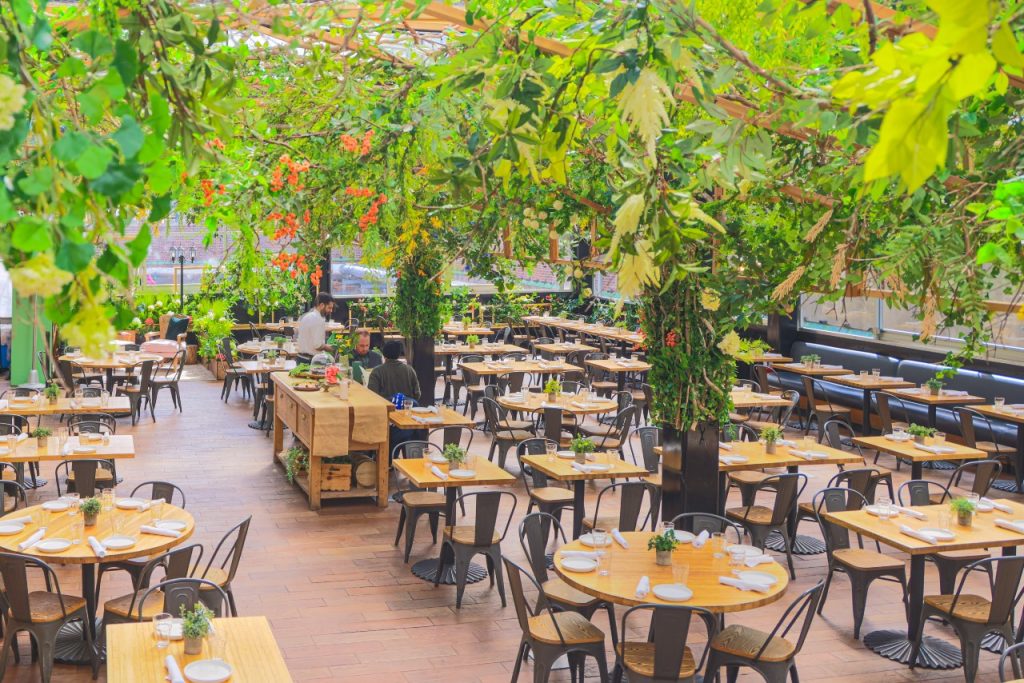 Eataly's Flatiron Rooftop Reopens As A Stunning Blooming Greenhouse