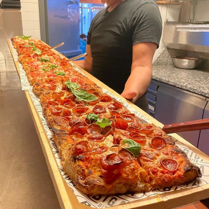 NYC Pizzeria, Biga Bite, Is Serving Insanely Large 8-Foot-Long Pies