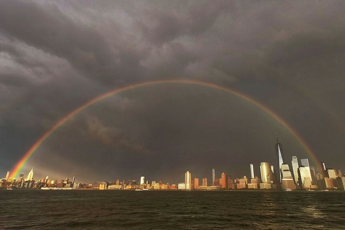 A Double Rainbow Colored NYC Skies On The Anniversary Of 9/11