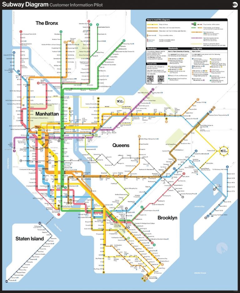 The MTA Is Experimenting With A Completely New Subway Map Design