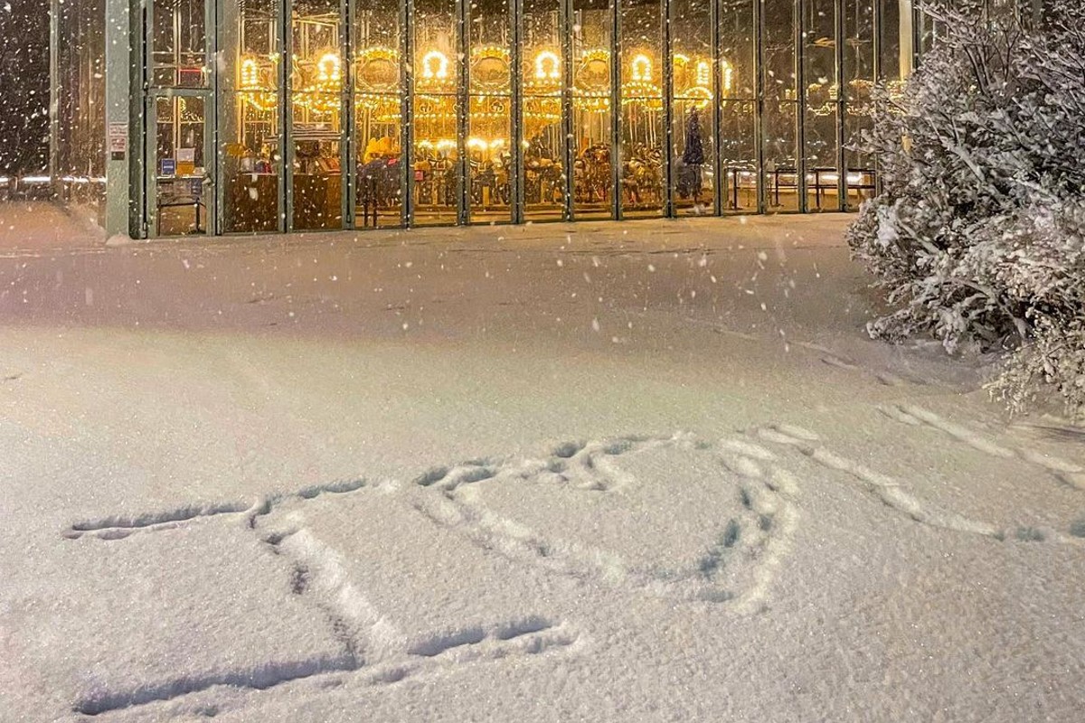 We Helped Deliver A Secret Love Message In The NYC Snow Over The Weekend