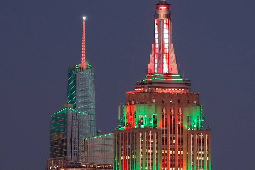 The ESB Will Glow In Colors For Christmas Weekend