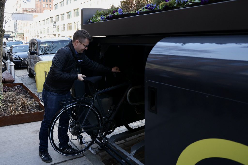 These Futuristic Bike Parking Pods Are Rolling Out Across NYC