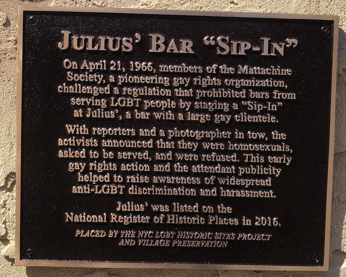 One Of NYC’s Oldest Gay Bars, Julius’, Will Be Landmarked