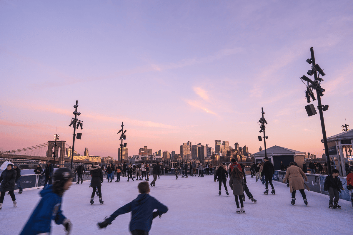 The Seaport Is Letting You Skate Under The Northern Lights