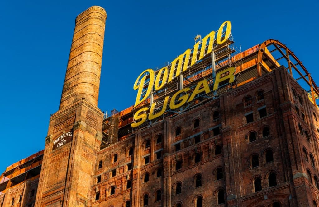 The Refinery Replaces Iconic Domino Sugar Sign Over Brooklyn