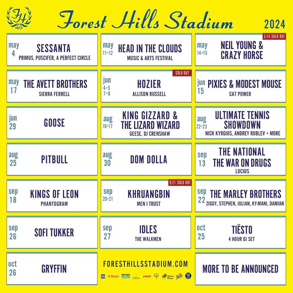A Guide To Forest Hills Stadium's 2024 Summer Concerts