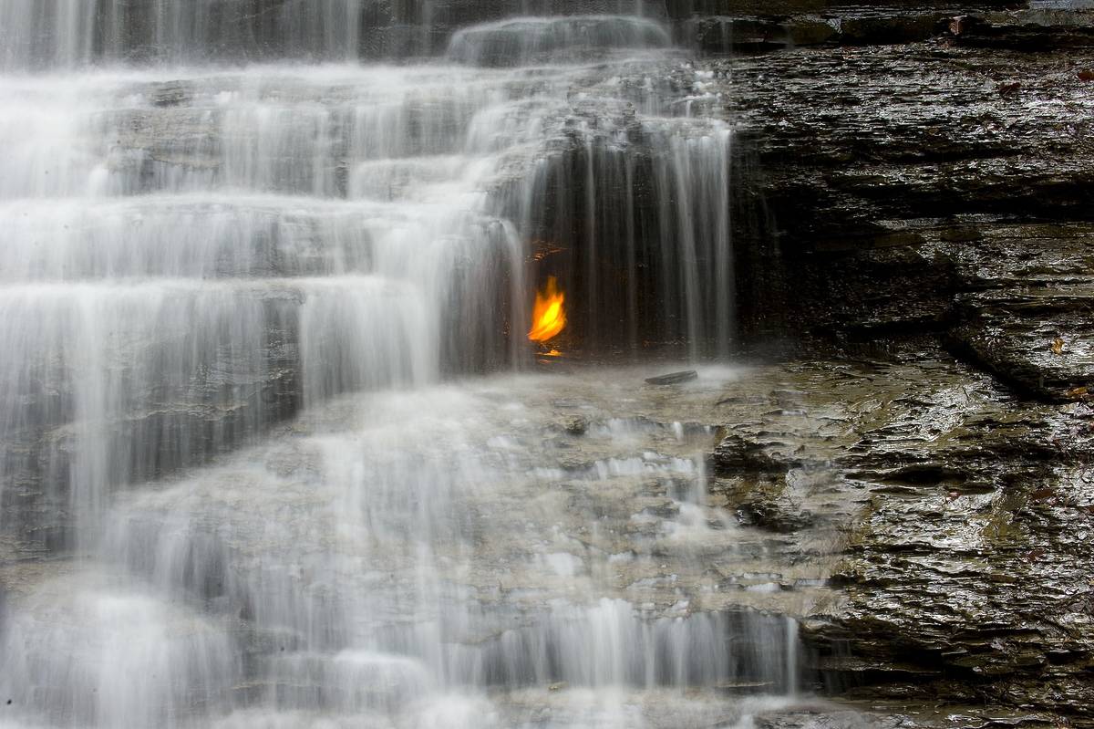 NY's Eternal Flame Falls Is The Only One Of Its Kind In The World