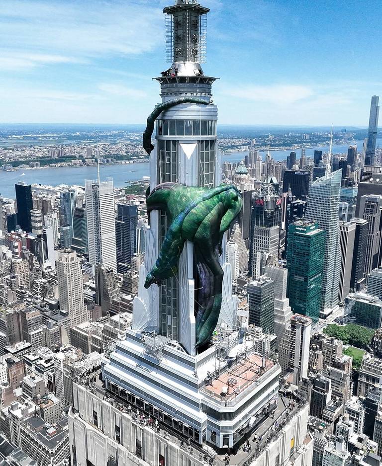 There's A Massive Dragon Atop The Empire State Building