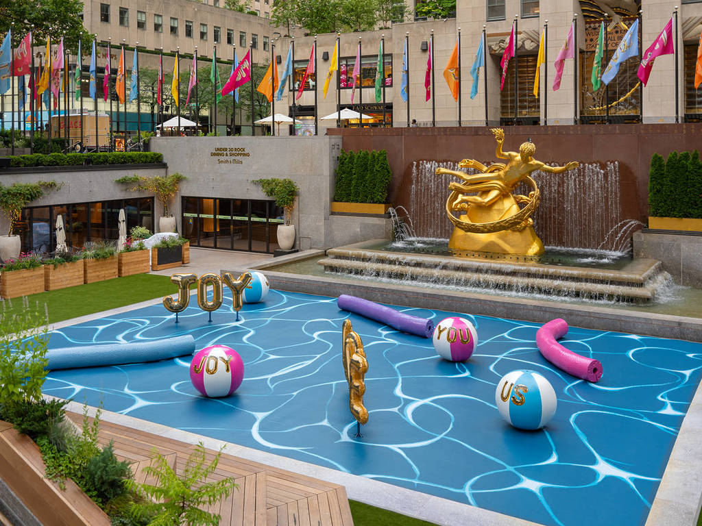 "Pool Party" Brings A Swimming Pool To The Rink At Rock Center