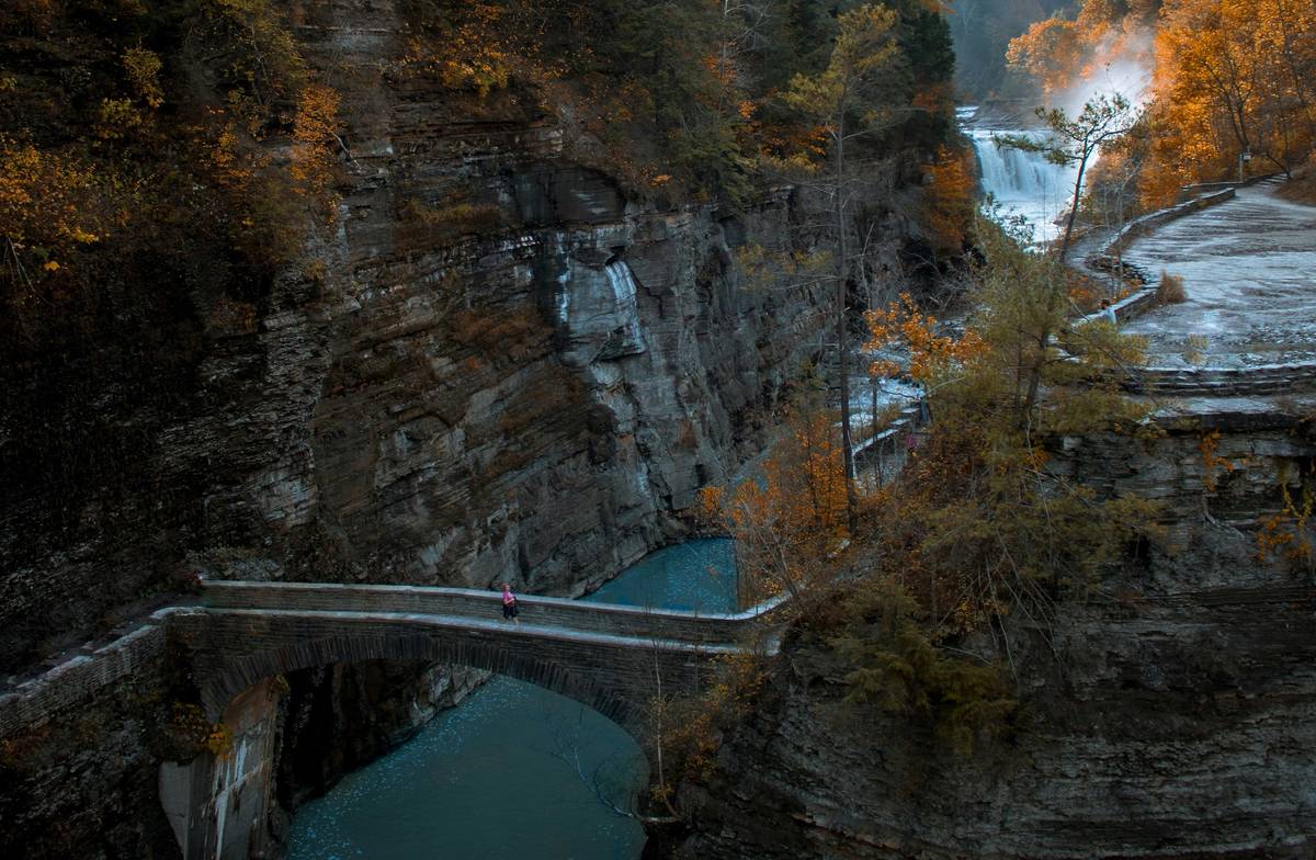 Il Parco Statale Di Letchworth A New York è Il "Grand Canyon Dell'Est".