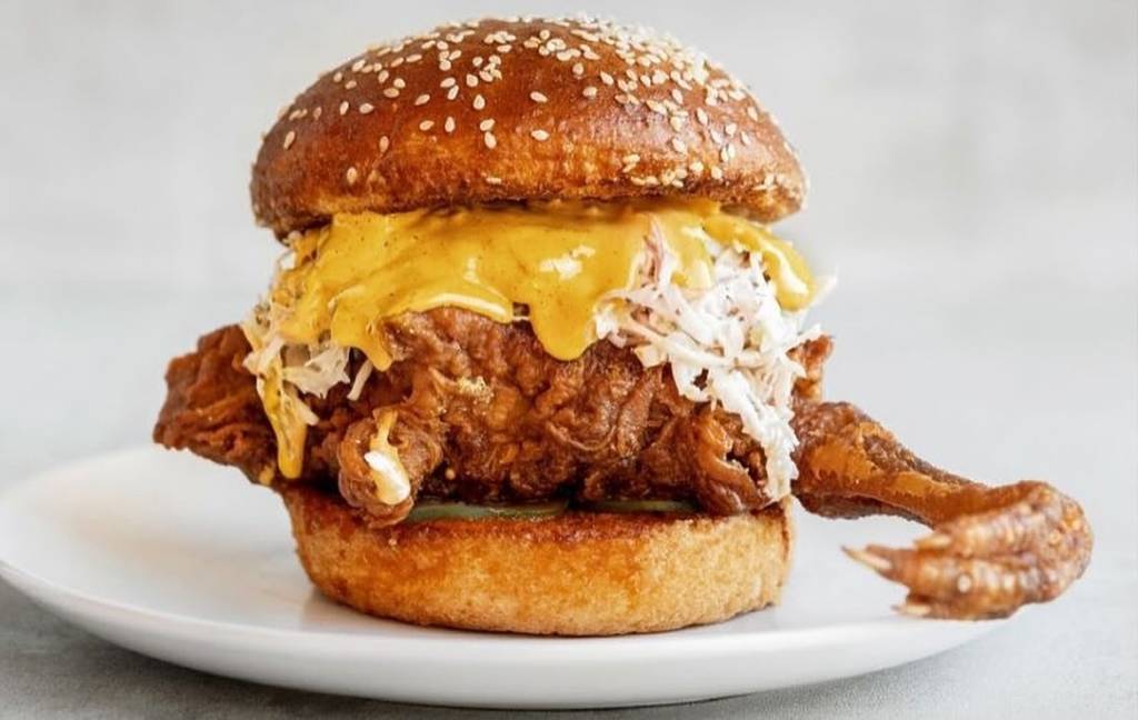 Birdbox Serves A Fried Chicken Sandwich With The Claw Still On
