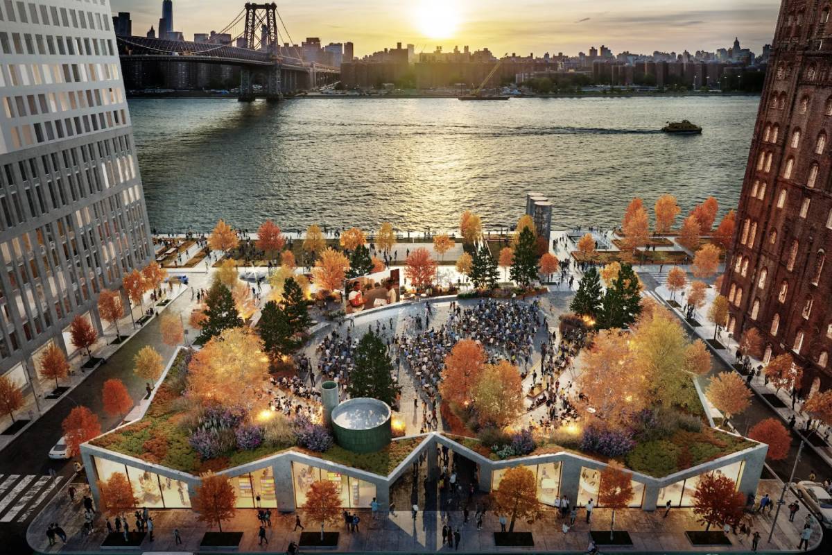 Domino Square Public Plaza Opens In Williamsburg