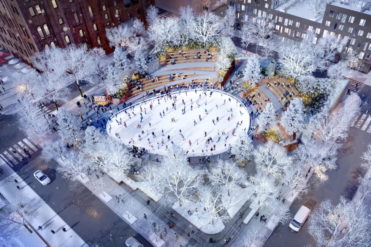 The Williamsburg Waterfront Gets Its First-Ever Ice Skating Rink
