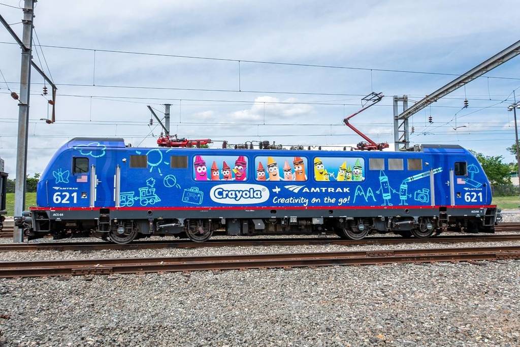 Amtrak & Crayola Introduce New Colorfully Wrapped Trains