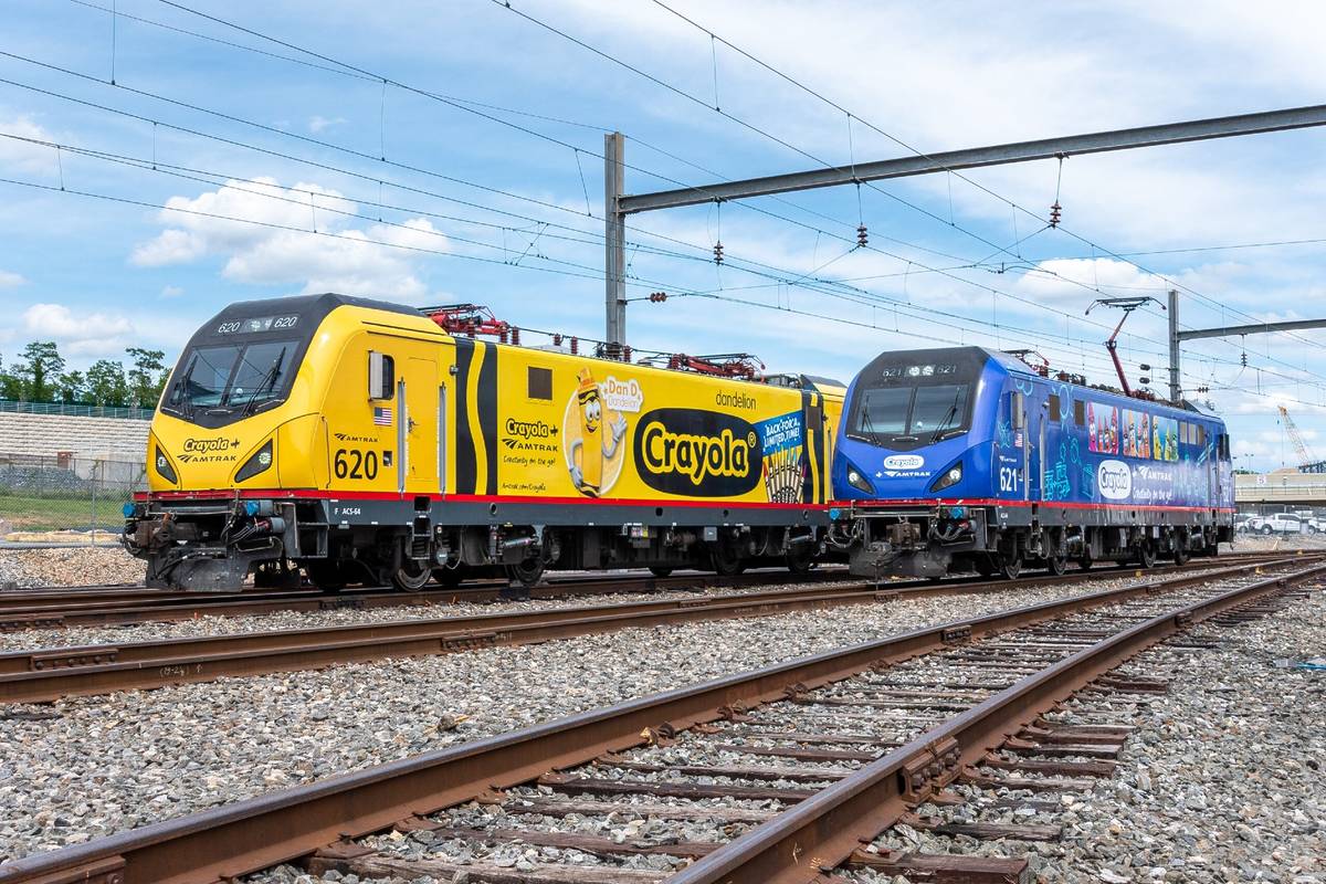 Amtrak & Crayola Introduce New Colorfully Wrapped Trains