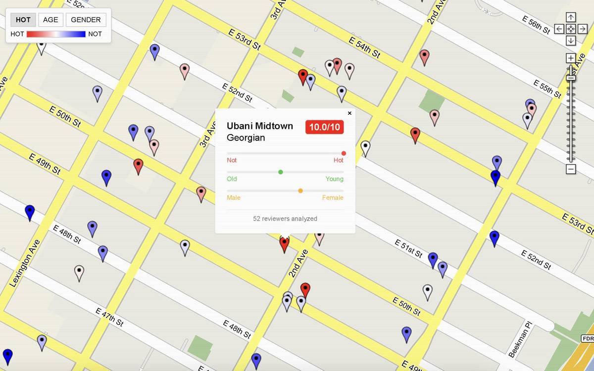This Interactive Map Ranks NYC Restaurants On How Attractive Their ...