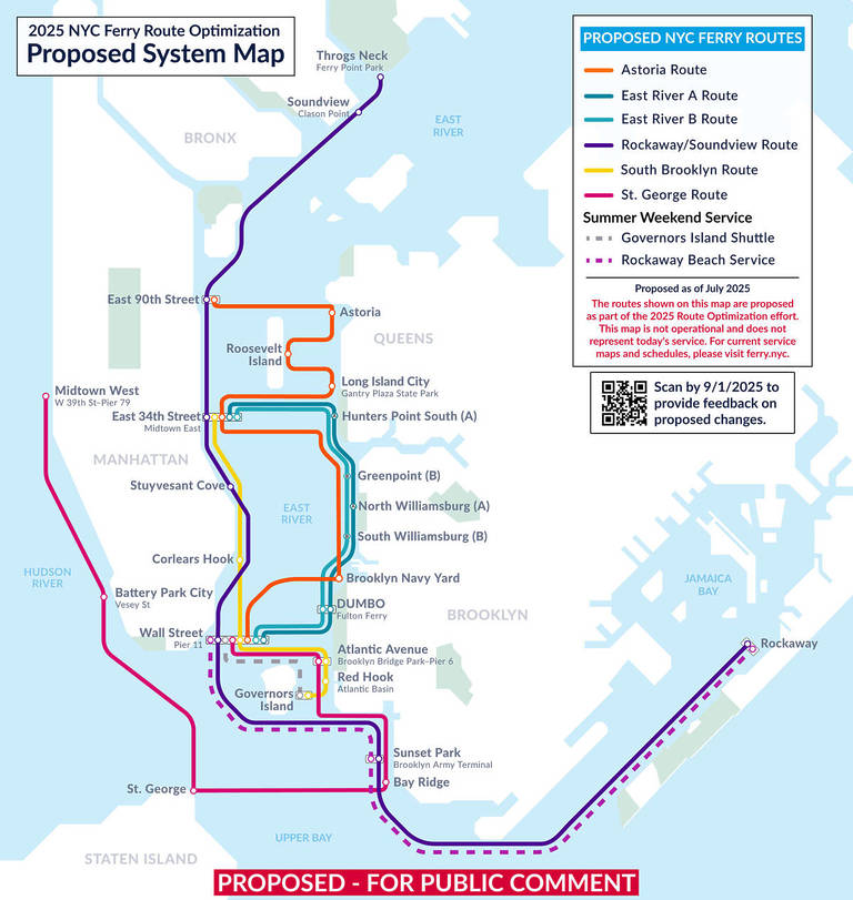 NYC Ferry Plans Bold Route Additions For Winter 2025–Here's How Your ...