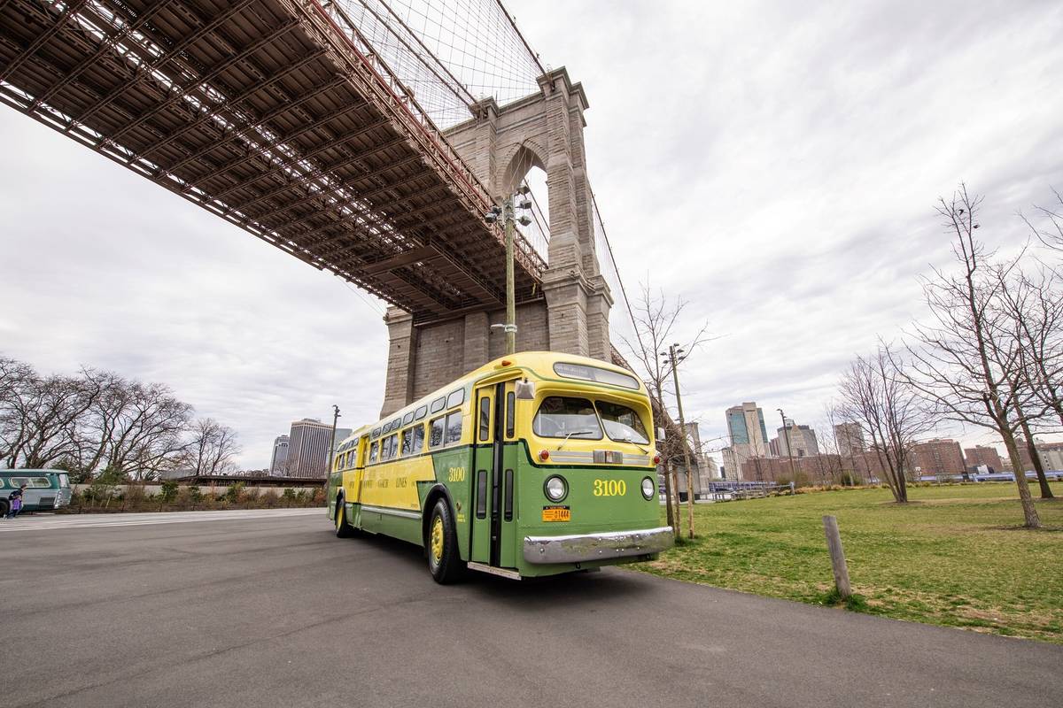 A Fleet Of Rare Vintage Buses Are Pulling Into Brooklyn Bridge Park ...
