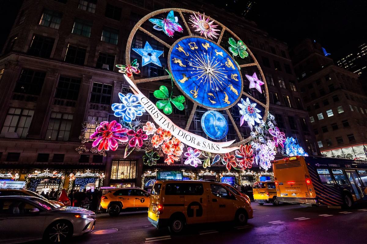The Saks Fifth Avenue Holiday Light Show Returns Today — 'A Luminous Celebration Of Light & Sound'