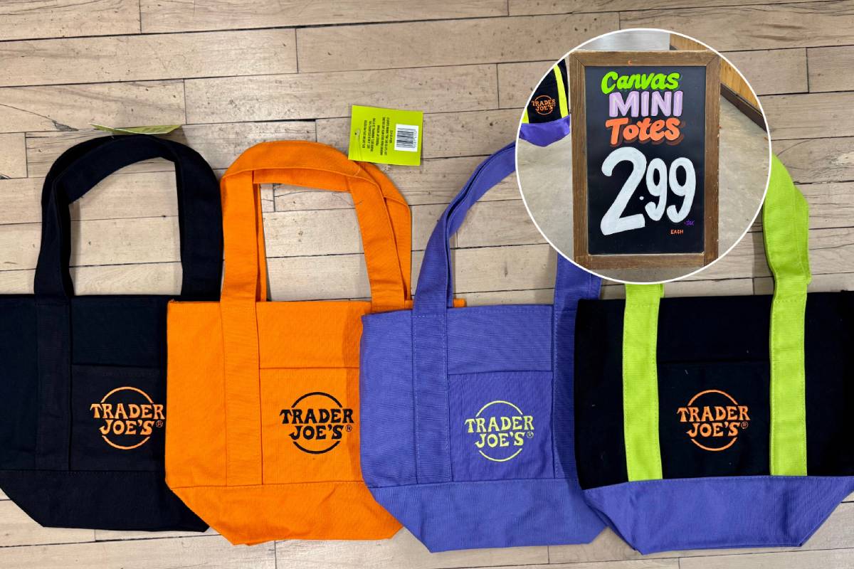 Trader Joe's $2.99 Mini Totes acaba de llegar a los estantes en 4 ...
