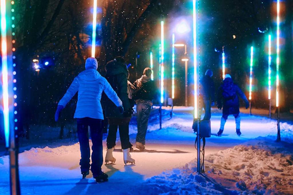 This Free, 1,500-Foot Ice Skating Trail Is Just A Quick Flight From NYC — With DJs, Skyline ...