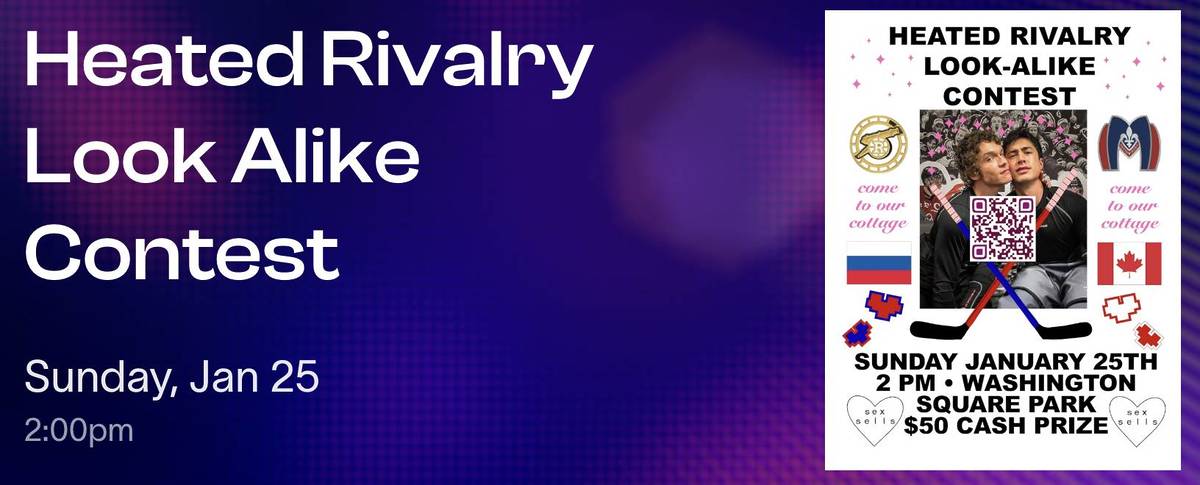 Un concours de sosies sur le thème « Heated Rivalry » débarque à New ...