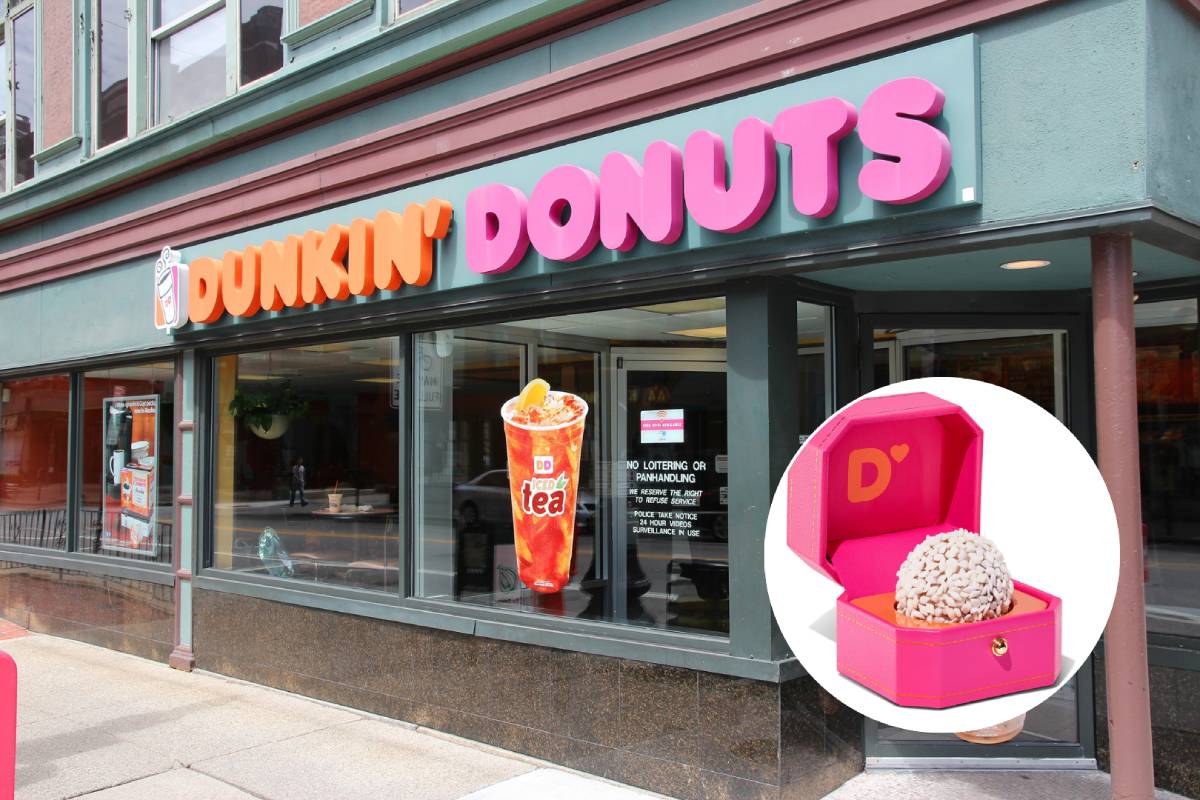 Dunkin’ Is Giving Out FREE 'I Dough' Ring Boxes & Wedding Cake ...