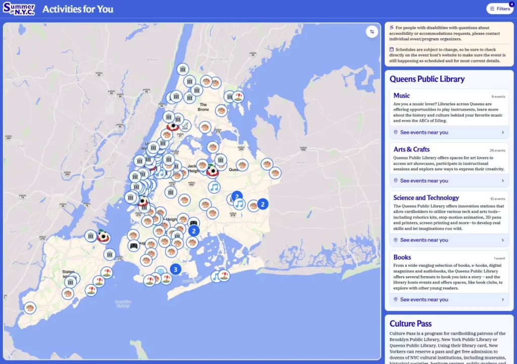 NYC ha appena lanciato una mappa interattiva per aiutare i bambini a ...