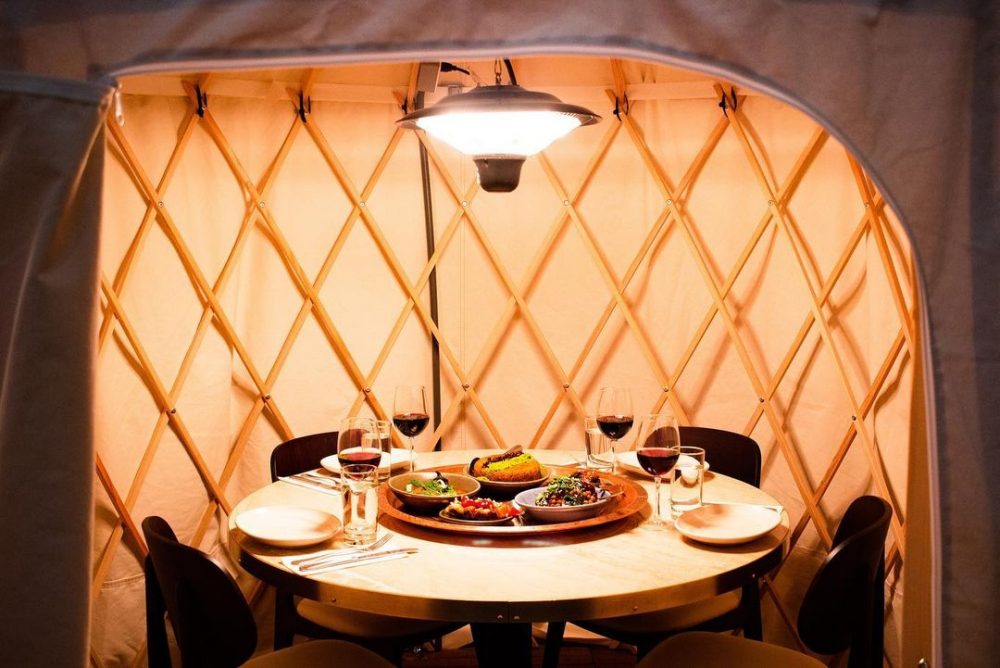 This Old City Restaurant Has Set Up The Cutest Yurts For Outdoor Dining