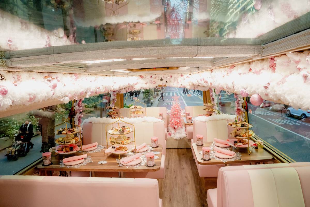 Tea Around Town Has Transformed Into A Pink Holiday Wonderland