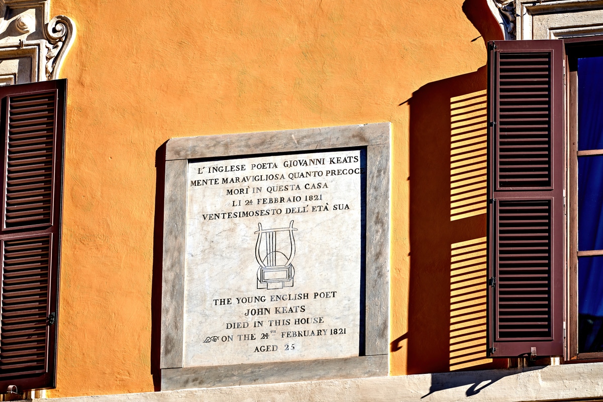 Nel cuore della città eterna puoi visitare la casa museo di John Keats