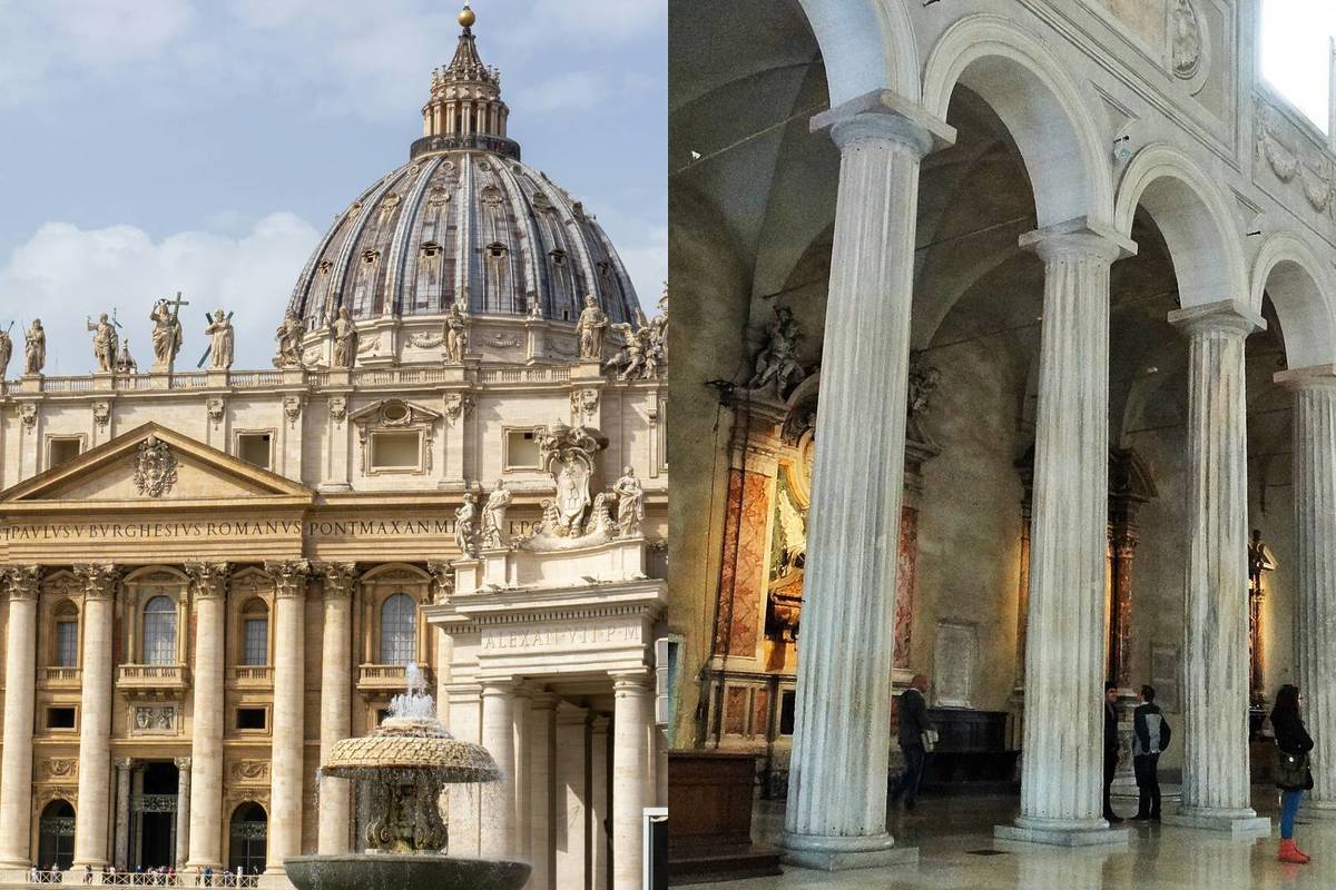 Menos famosa que San Pedro, esta iglesia, una de las más bellas de Roma ...