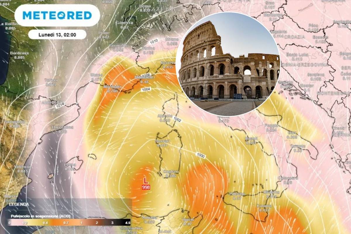 Next Monday, April 13, the sky over Rome may look different: Saharan ...