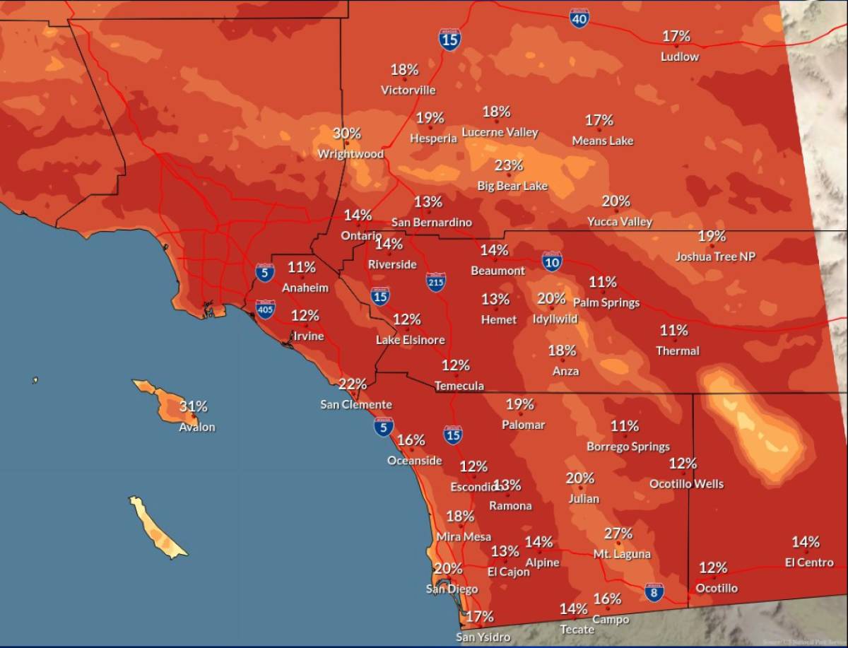 Red Flag Fire Weather Warning Issued For San Diego County