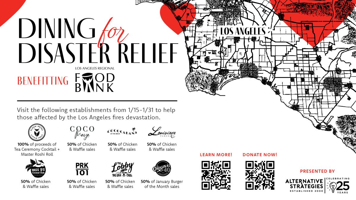 These San Diego Restaurants Unite To Support LA Wildfire Victims With ...