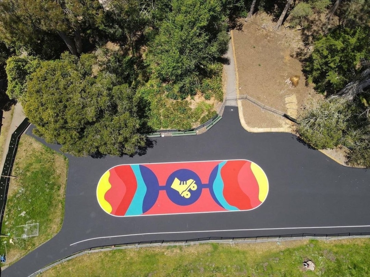 GG Park's Skatin' Place Has Unveiled Its Giant New Psychedelic Ground Mural